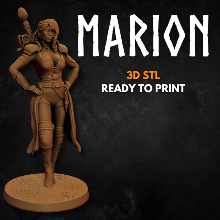 3D Printable Marion - The Steam Paladin - Pre-supported STL - 170mm & 32mm (SFW & NSFW) by The ...